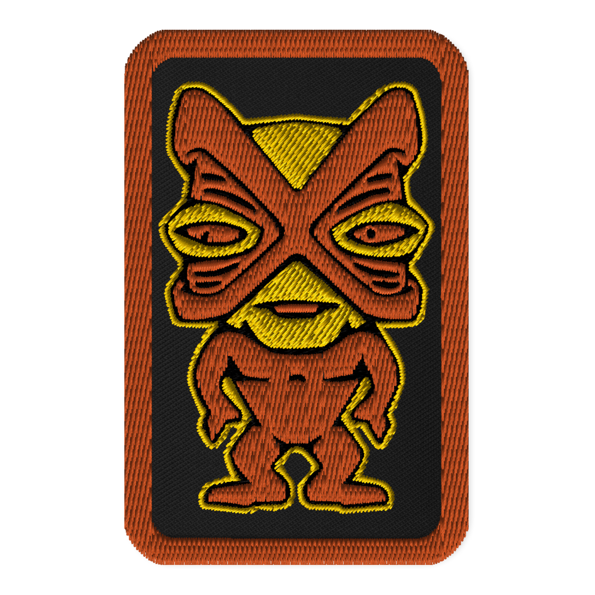 Orange and Yellow Tiki Embroidered patches – Terrible Tiki