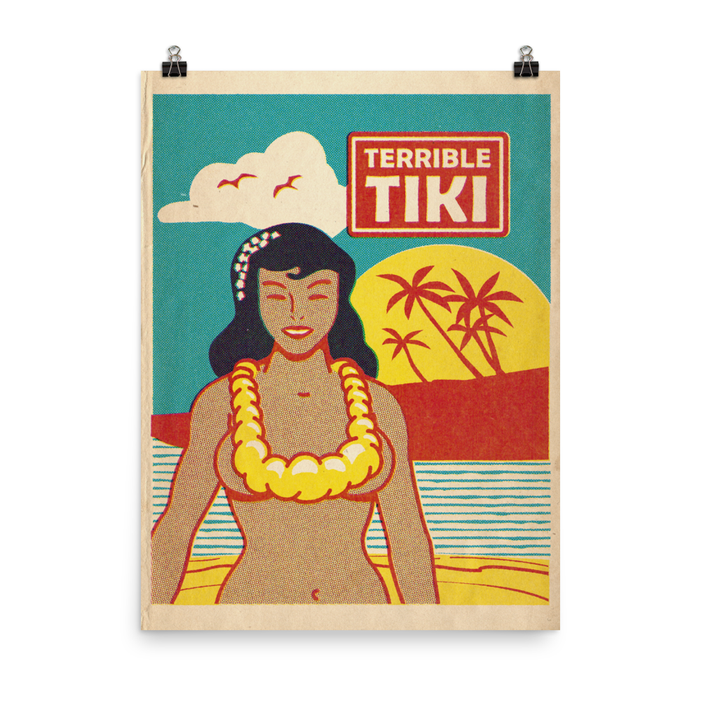 Vintage Beach Girl Poster – Terrible Tiki