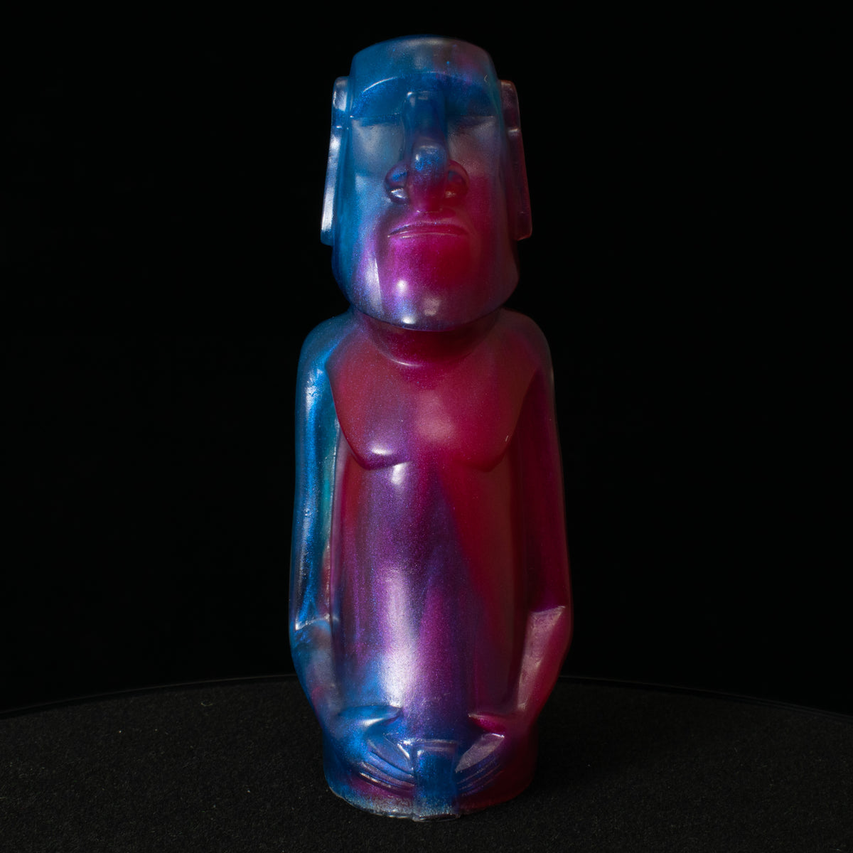 Mini Moai Figure, Tie Dye Galaxy Pearl – Terrible Tiki